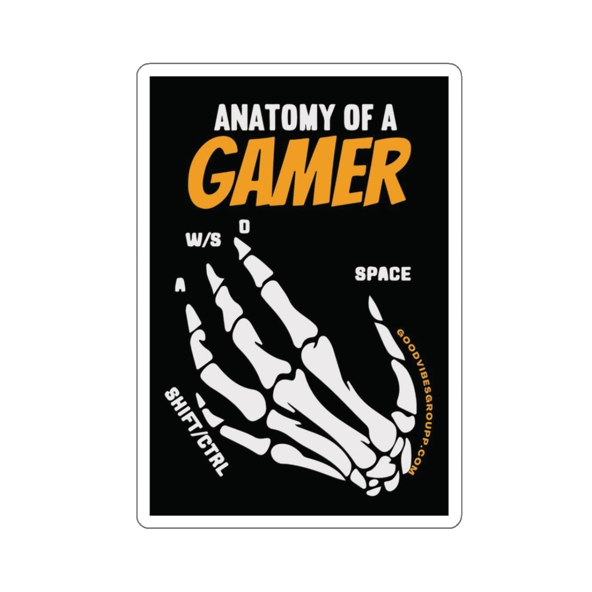 PC Gamer Sticker - Anatomy of a Gamer Vinyl Sticker - WSAD - Vinyl ...