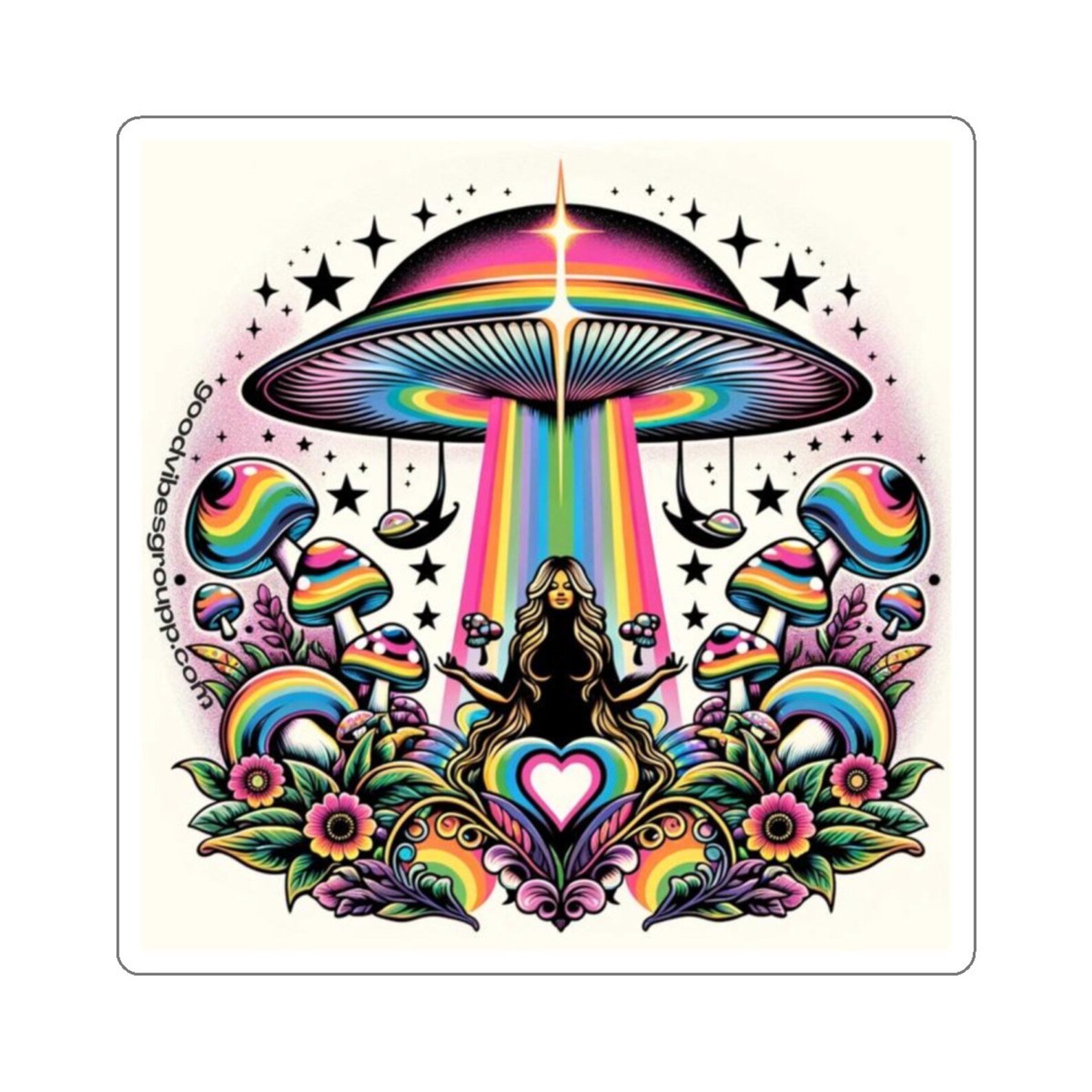 Rainbow UFO Sticker - Kiss-cut Sticker - Kesha Rainbow Album ...