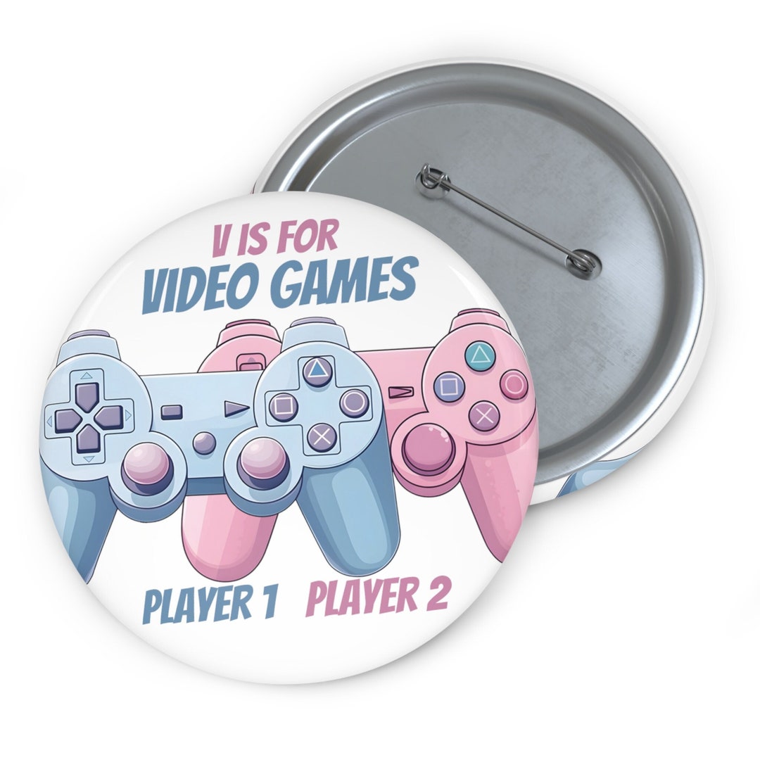 Video Game Pin Button Custom Controller - Boyfriend Valentines Day Gift ...