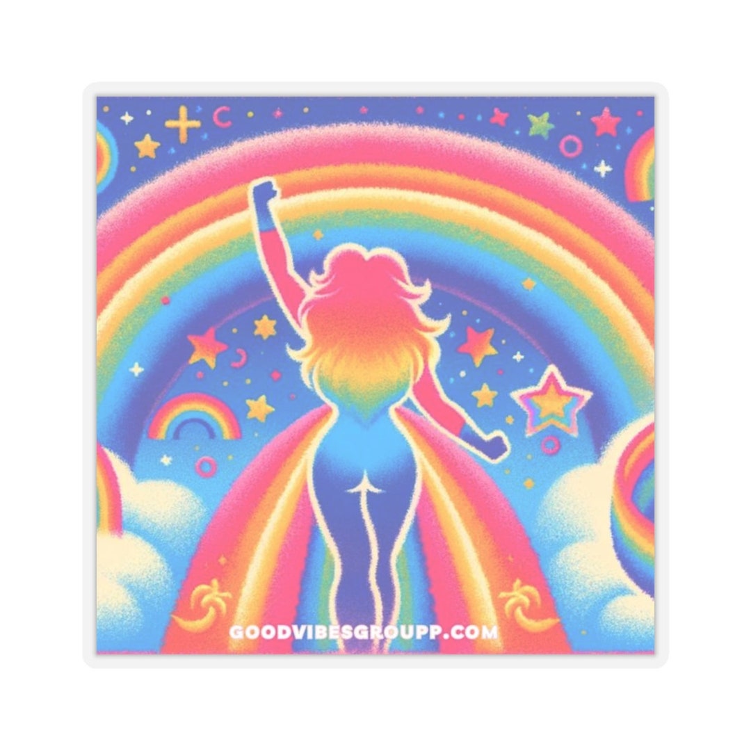 Freedom Rainbow Sticker - Kiss-cut Sticker - Kesha Rainbow Album ...