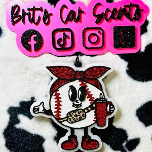 Boujee Softball/baseball Car Freshie - Etsy