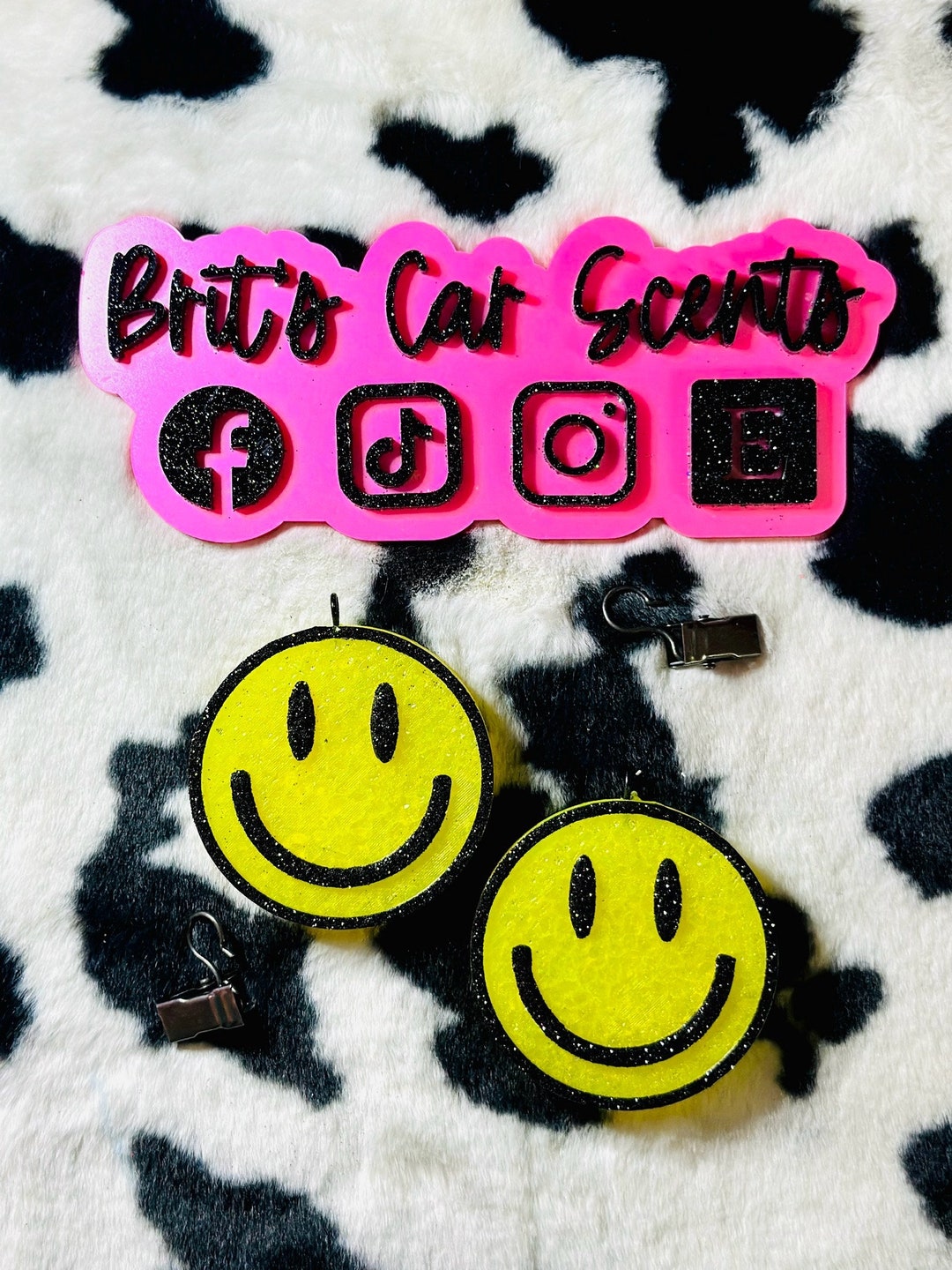 Smiley Face Freshie Vent Clips - Etsy