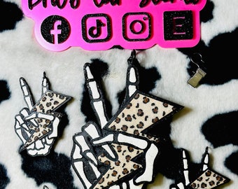 Skeleton Hand Peace Sign Car Freshie: Scented Auto Air Freshener - Etsy