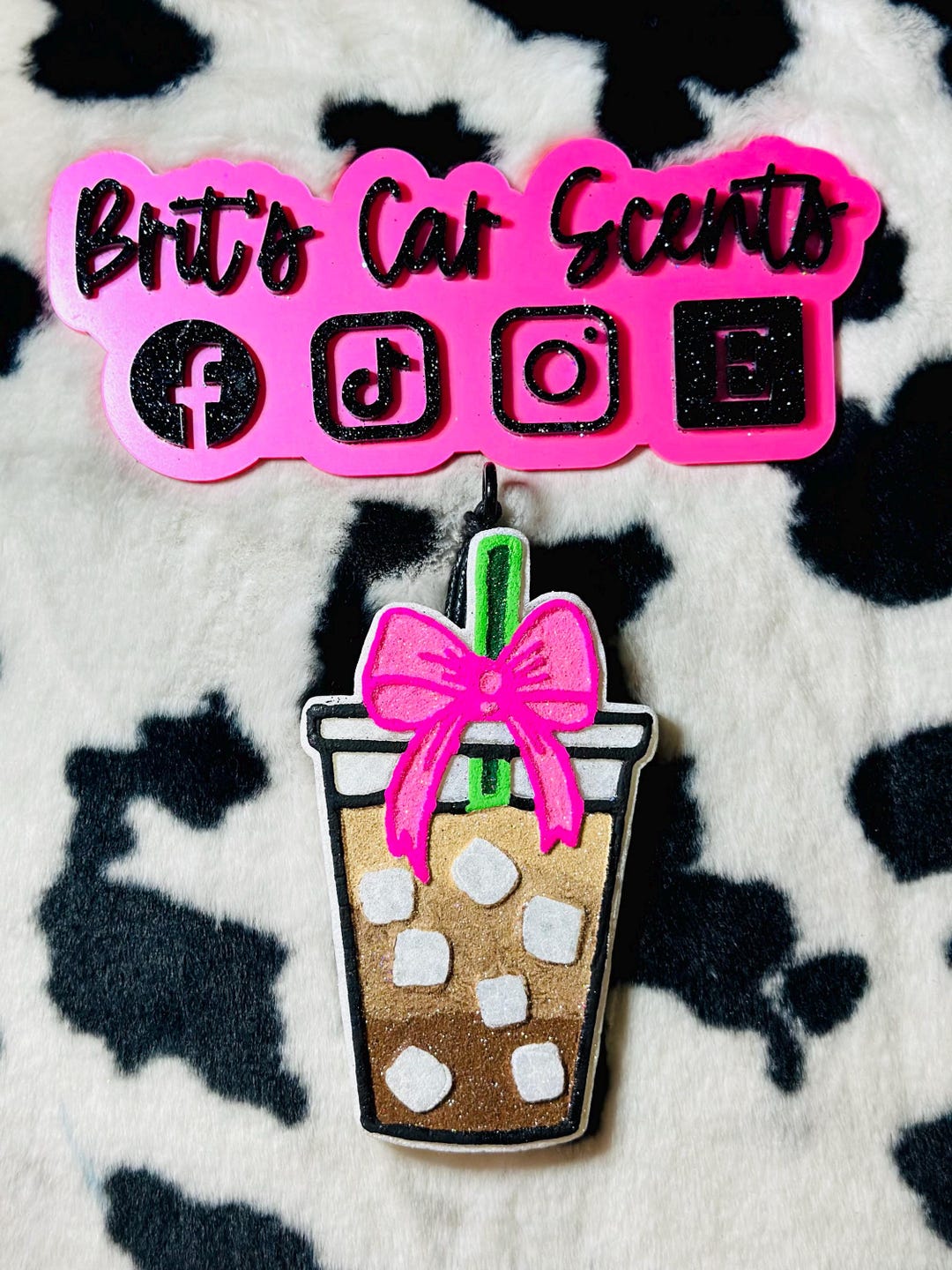 Iced Coffee With Bow Car Freshie - Etsy