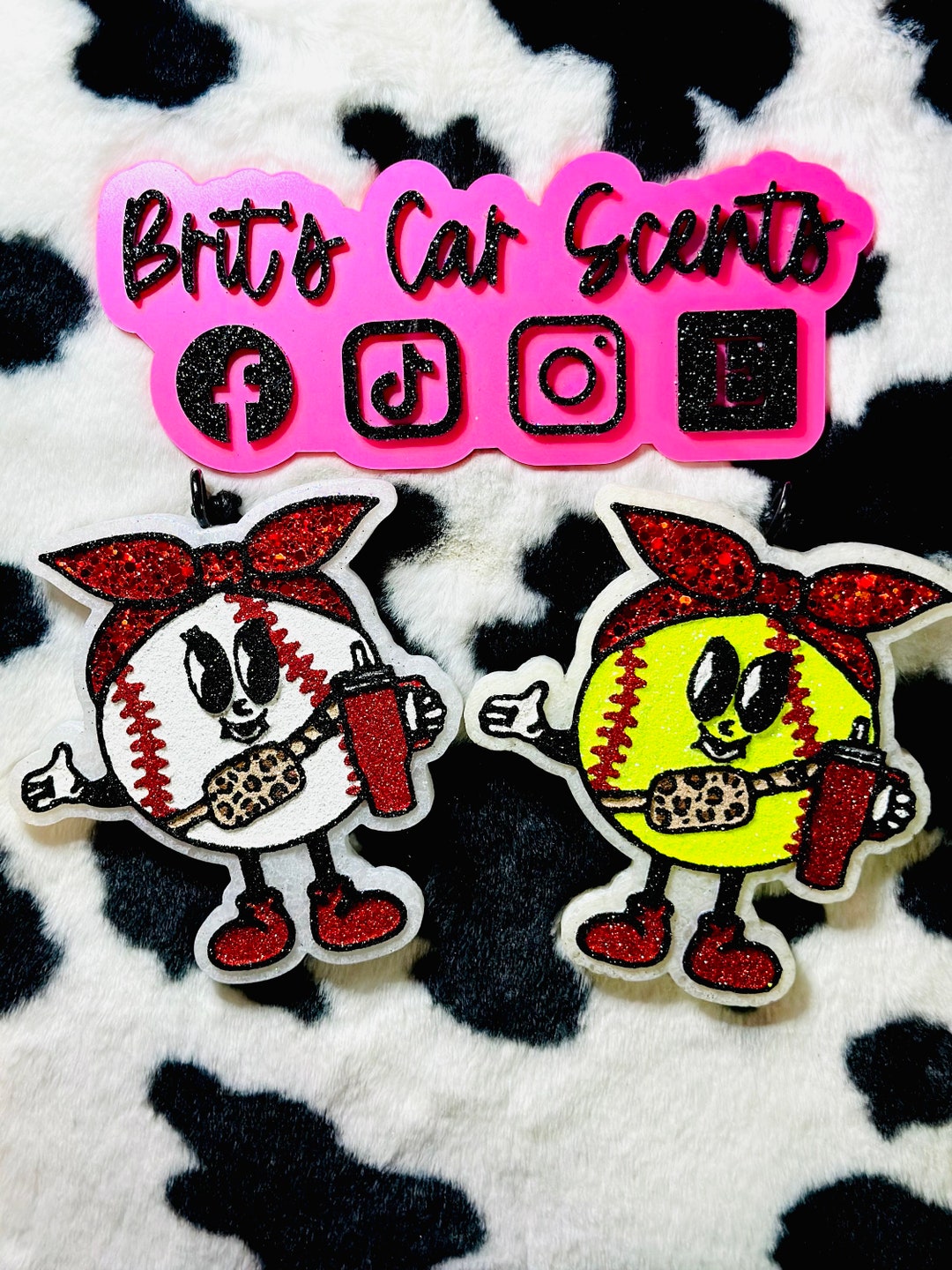 Boujee Softball/baseball Car Freshie - Etsy