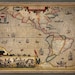 America Old Map Print. Poster Reproduction of the American Continent ...