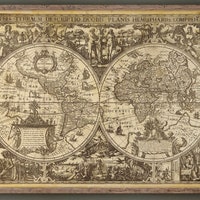 Flat Earth Hyperborea North Pole World Map Canvas Poster XL Printing HD ...