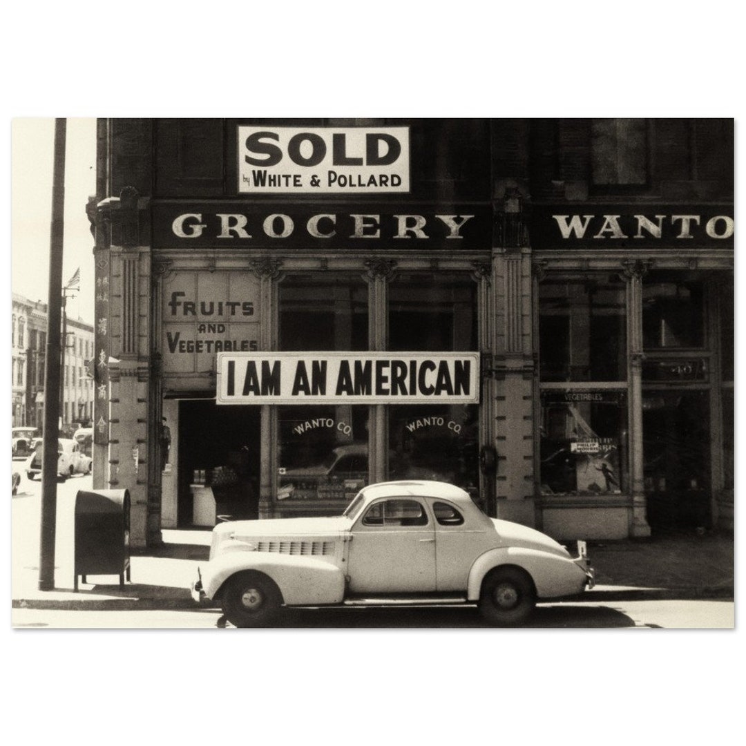 I Am an American Sign on Store. Vintage Photograph. Fine Art Print - Etsy