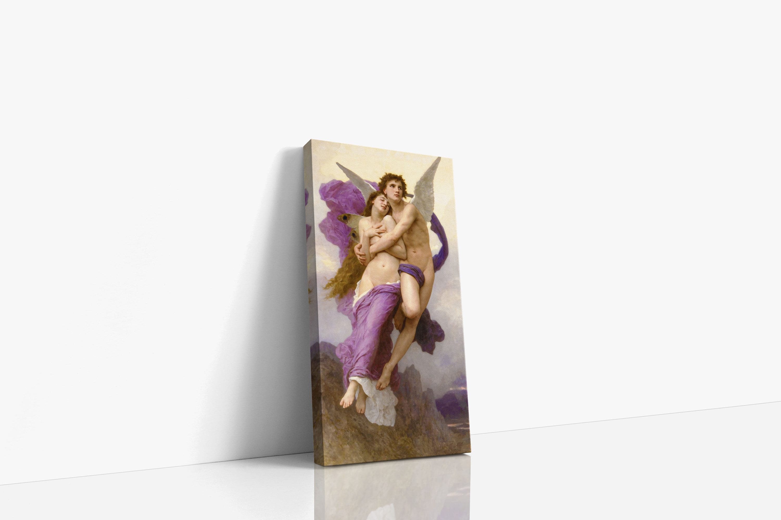 Antique Painting the Abduction of Psyche by William Adolphe Bouguereau 1895. Art Printed on ...