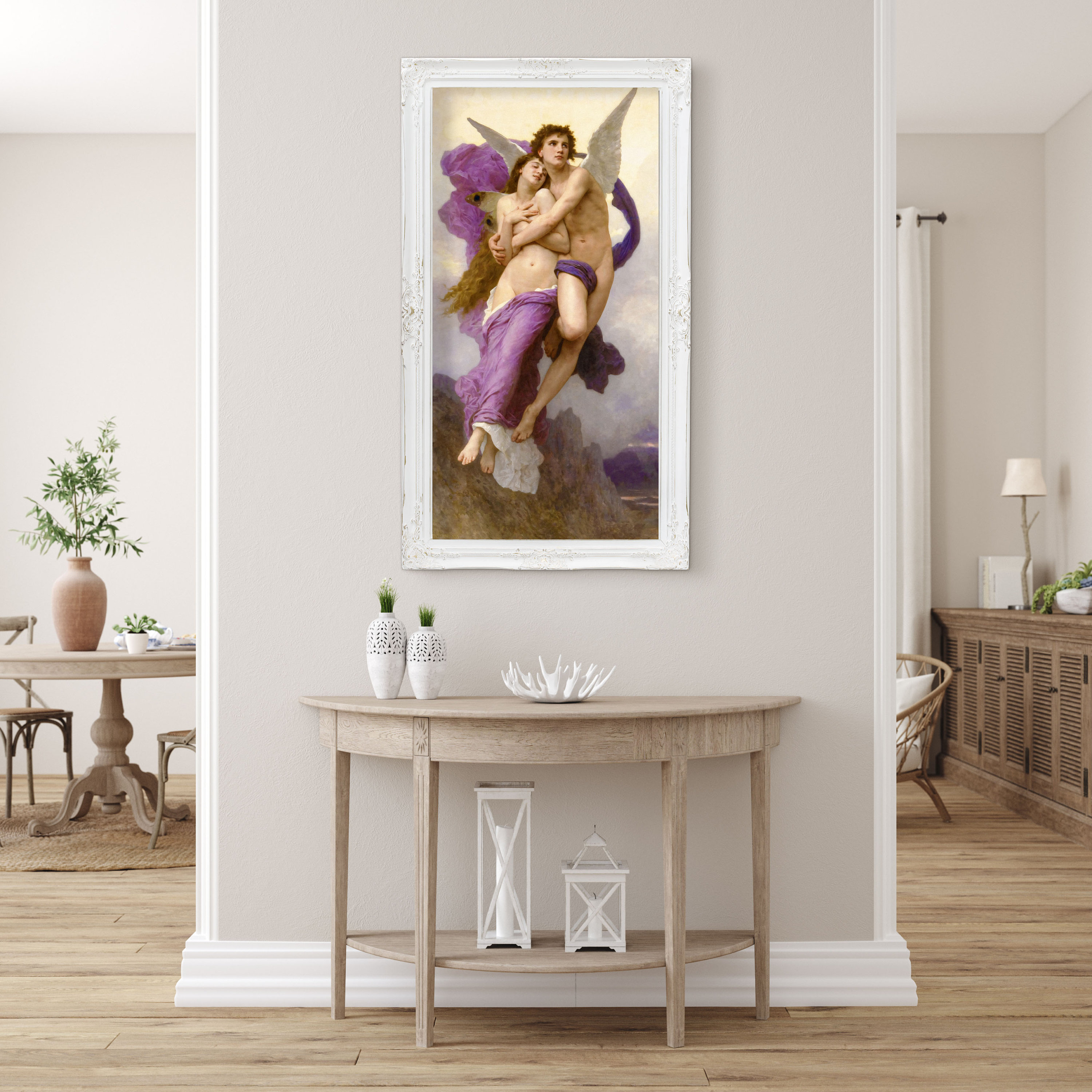 Antique Painting the Abduction of Psyche by William Adolphe Bouguereau ...