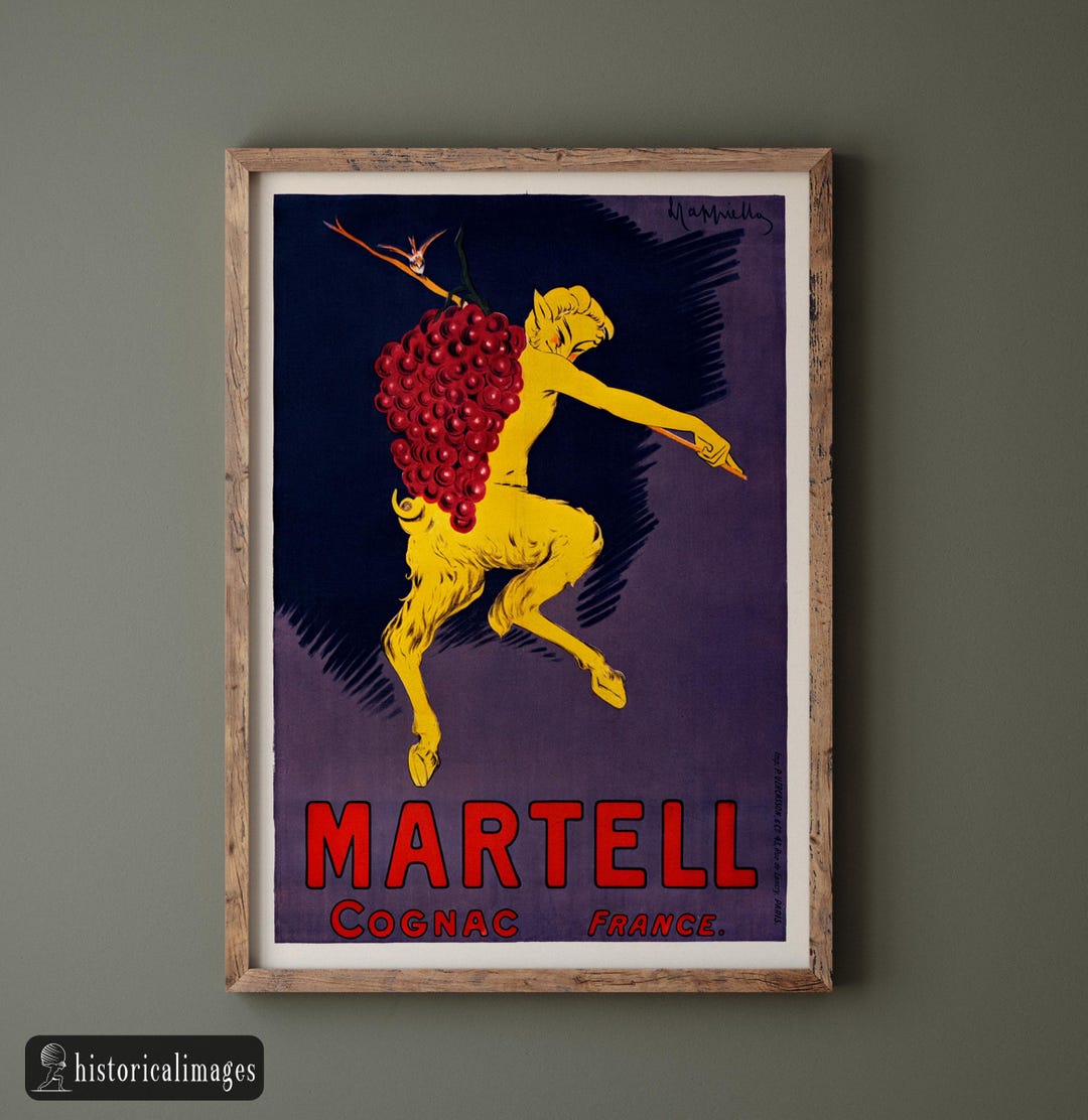 Martell Cognac Vintage Adverting Poster by Leonetto Cappiello 1906 ...