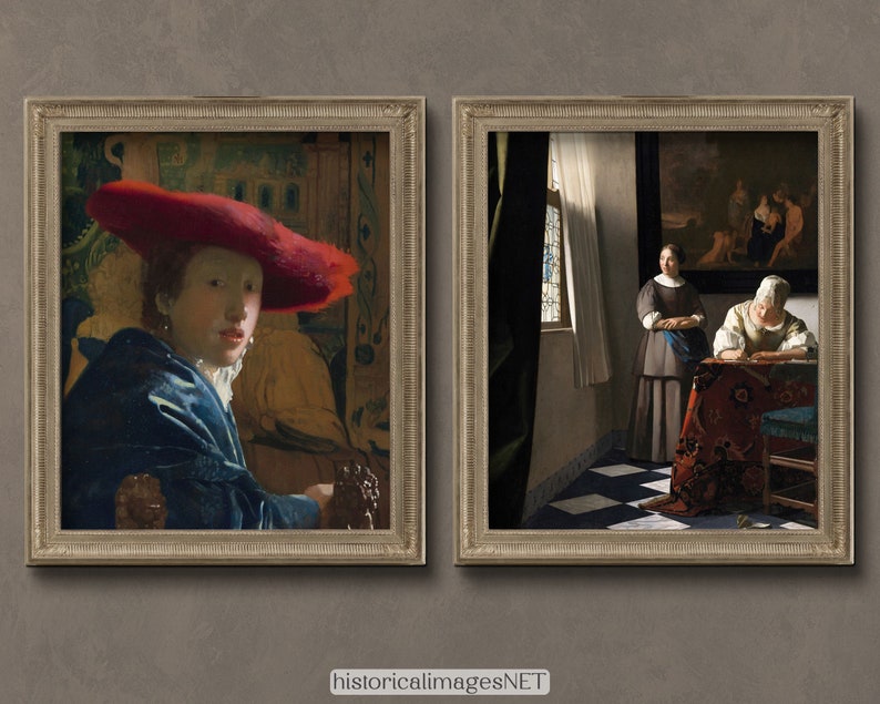 Johannes Vermeer Set of 6 Vintage Paintings DIGITAL DOWNLOADS. - Etsy