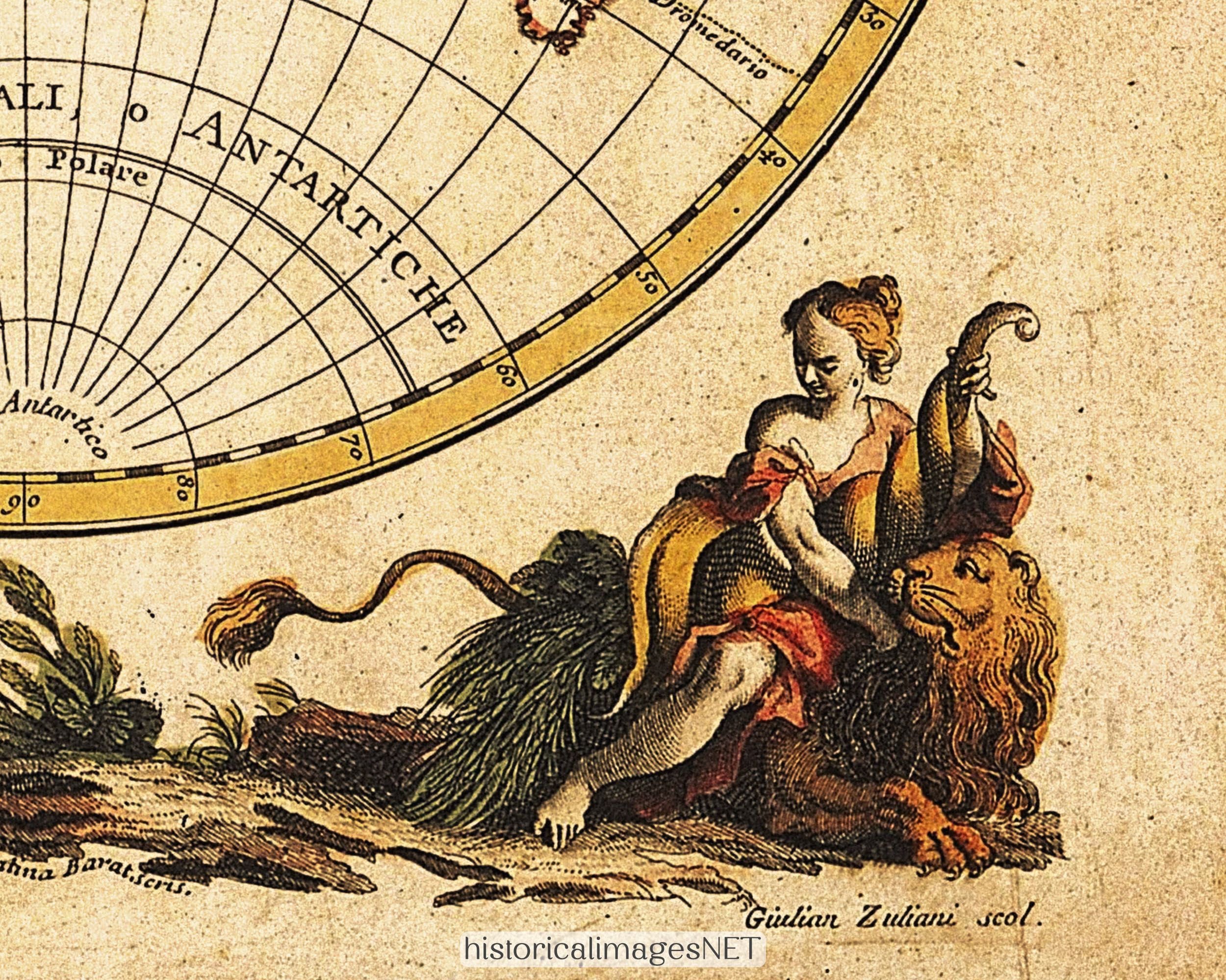 Ancient World Map Print. Vintage Reproduction of a Map of the World of ...