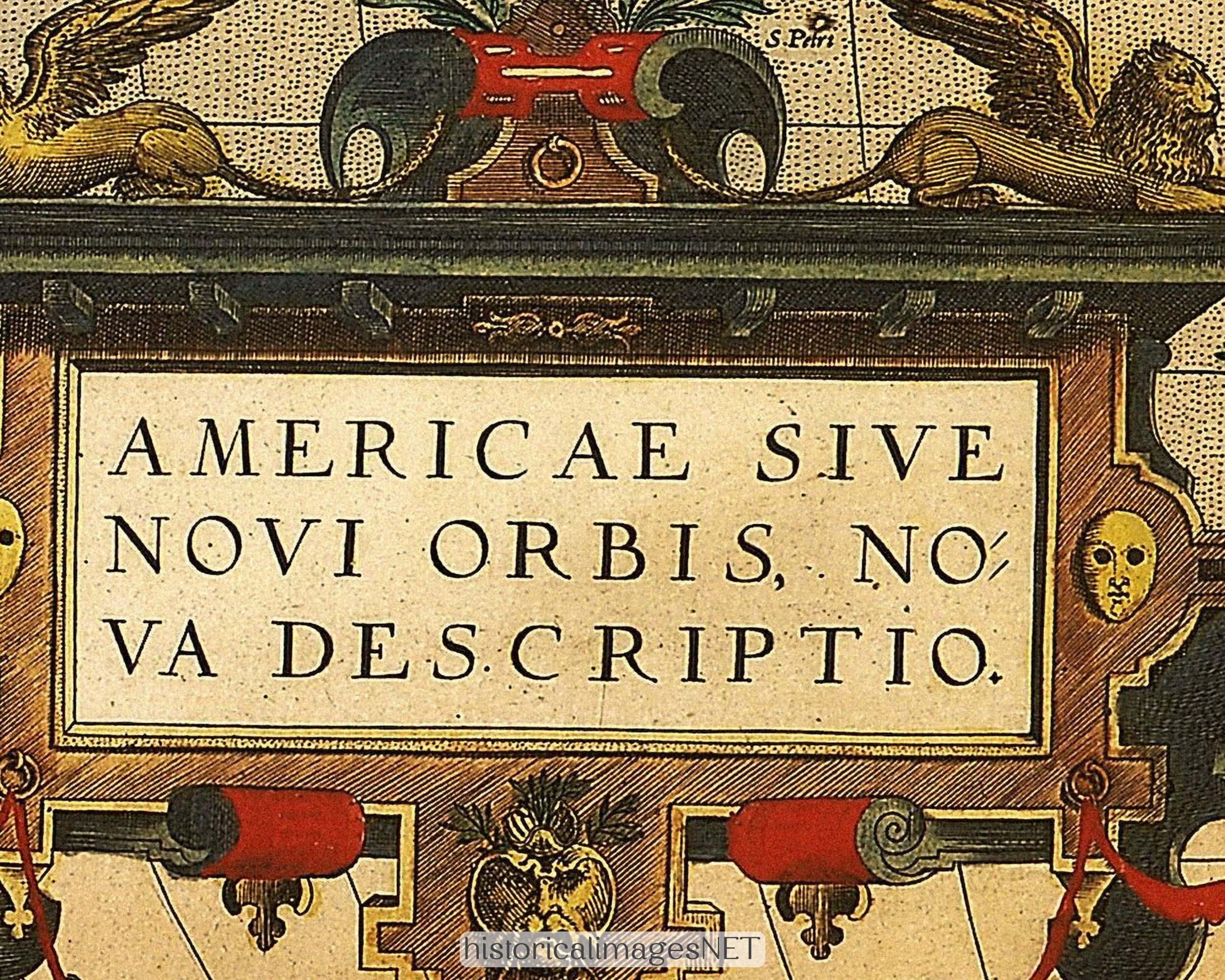 America Ancient Map. Print of a Vintage American Map of 1579 ...