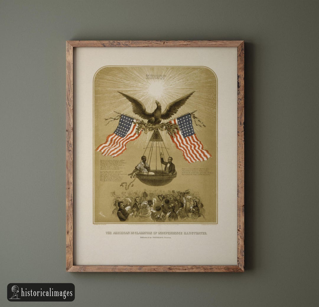 The American Declaration of Independence Illustrated in 1861. Fine Art ...
