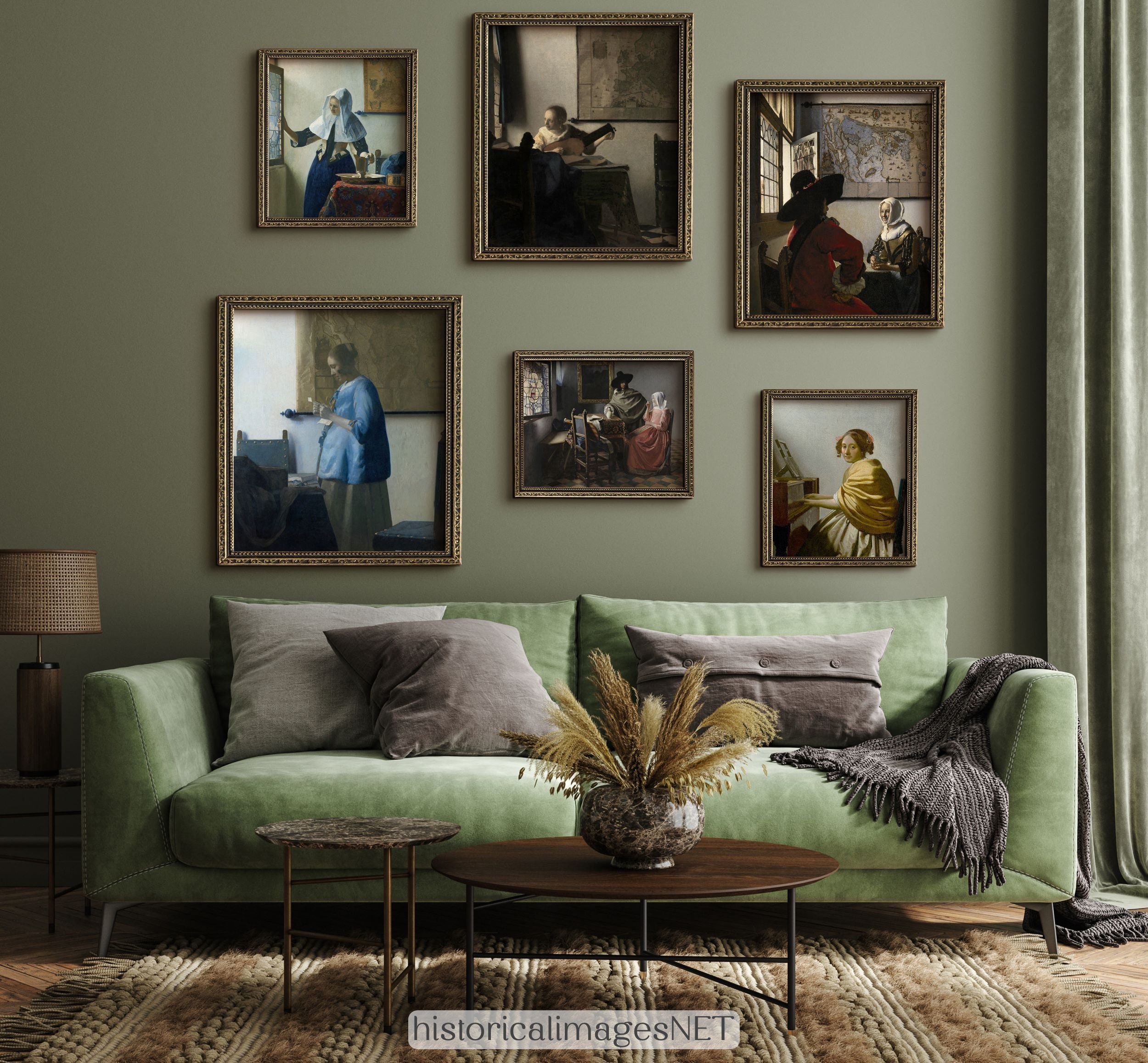 Johannes Vermeer Set of 6 Vintage Paintings DIGITAL DOWNLOADS. Original ...