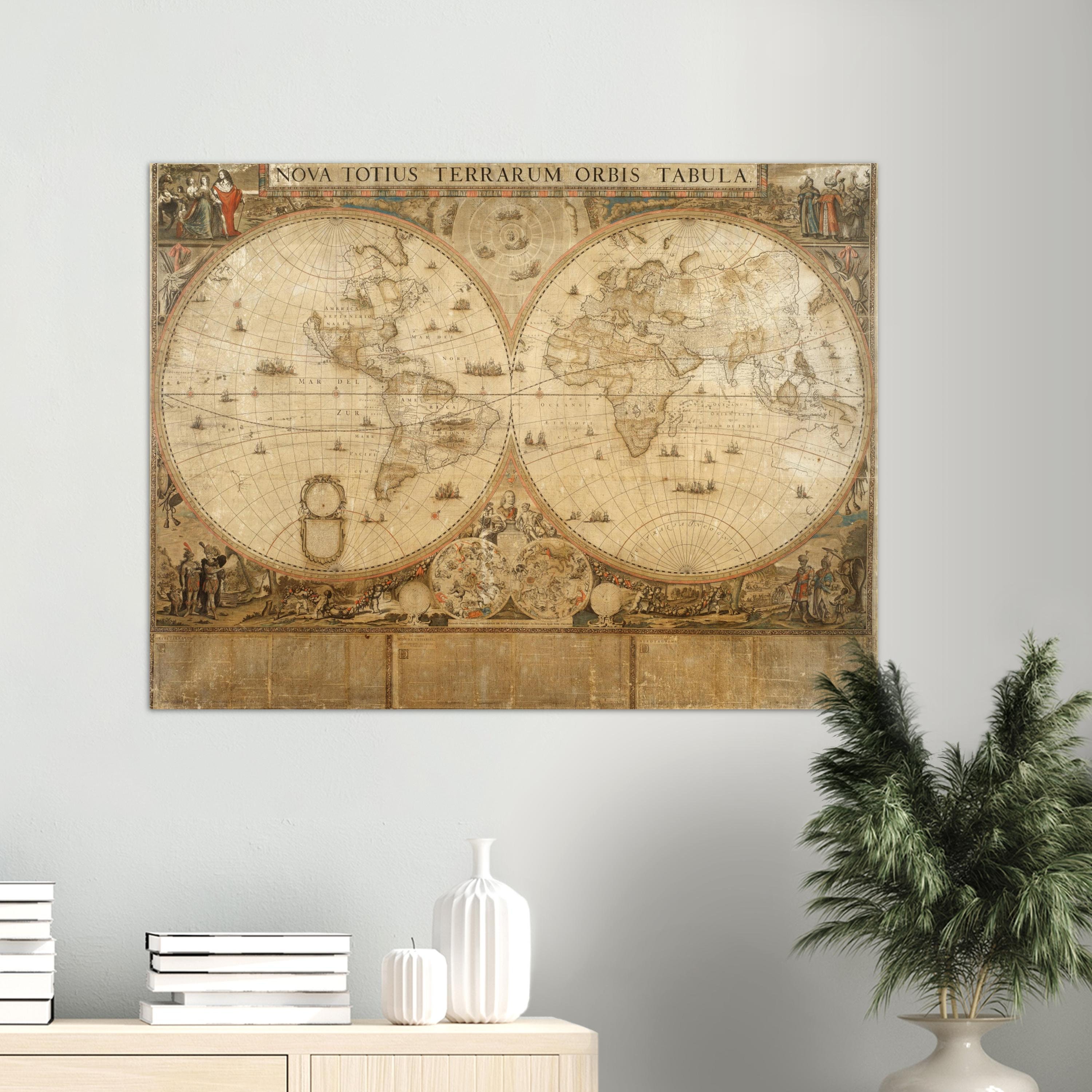 Ancient Historic Map of 1660 Reproduction Poster - Etsy