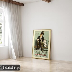 A Dog's Life Charlie Chaplin Vintage Movie Poster Reproduction. Vintage ...
