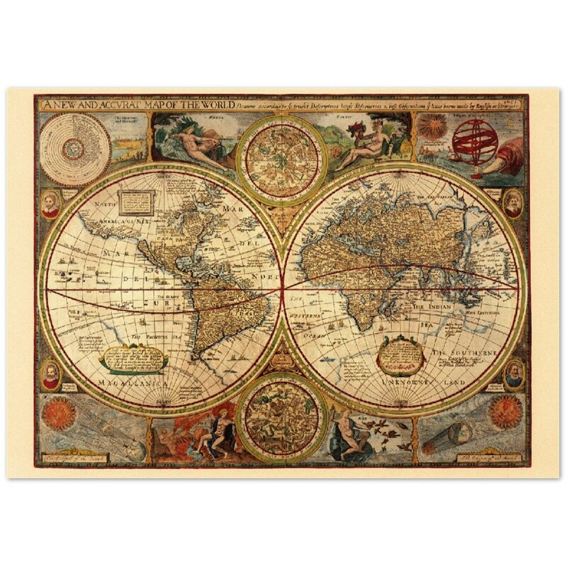 World Map Poster - Etsy