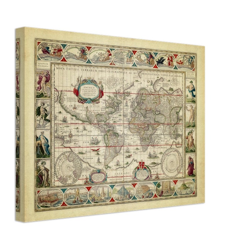 Ancient Old World Map 1638. A Beautifully Illustrated Antique Map ...