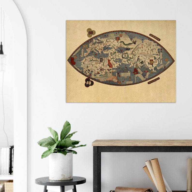 Genoese World Map Published in 1457 Poster Reproduction - Etsy