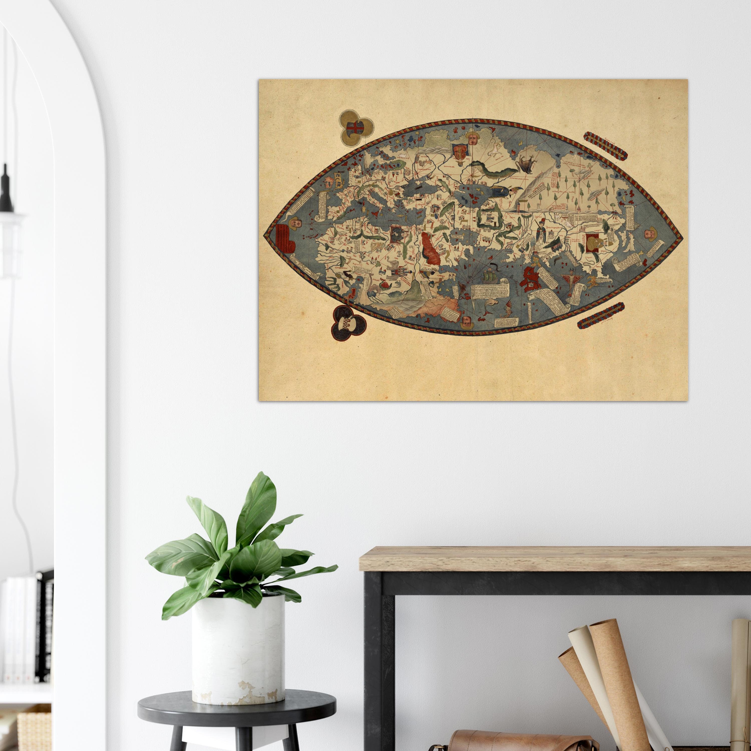 Genoese World Map Published in 1457 Poster Reproduction - Etsy