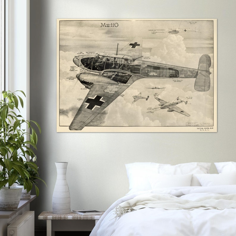 Messerschmitt Bf 110 Fighter World War 2 Poster Reproduction - Etsy