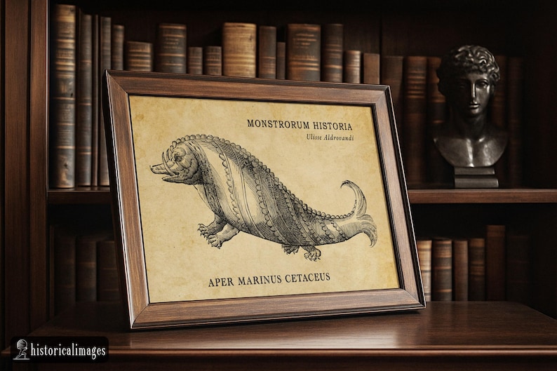 Monster illustration drawed by Aldrovandi for his Monstrorum Historia ...