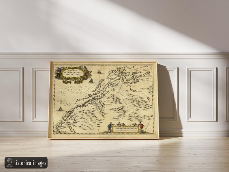 Ancient Map of Norway Published in the XVII Century. Fine Art Print ...