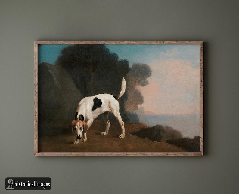 Foxhound dog painting by George Stubbs 1760 . Fine art print. Wall art ...
