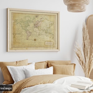 Ancient Vintage World Map Mercator's Projection by Samuel Dumm 1794 - Etsy