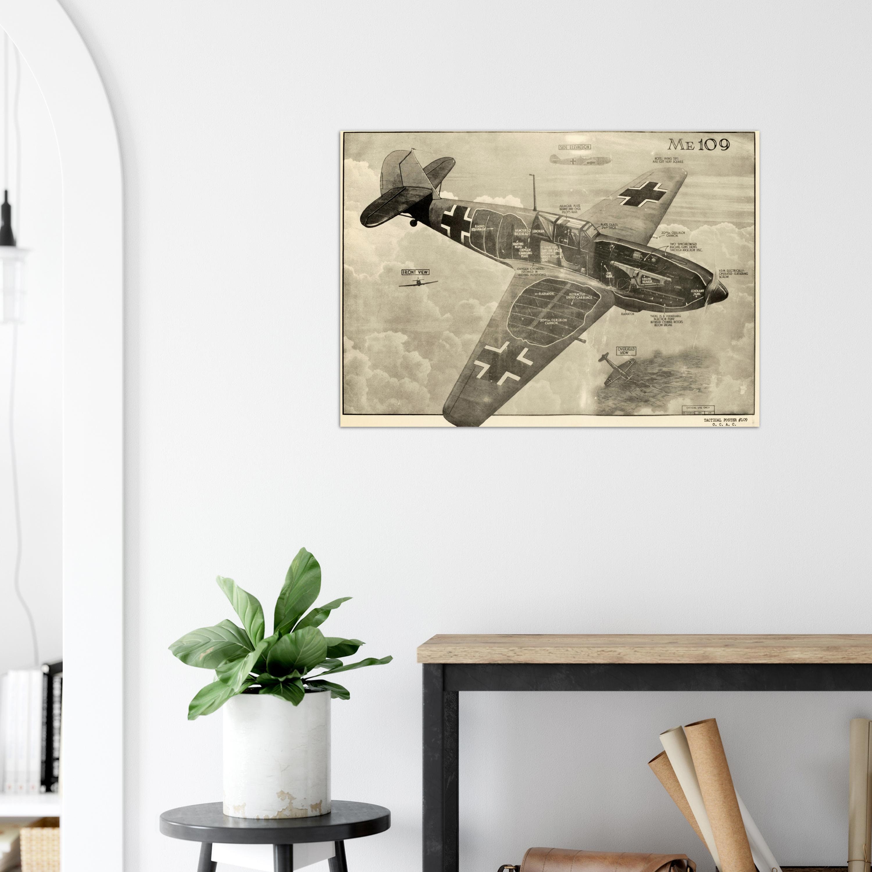 Messerschmitt Bf 109 Fighter Airplane II World War Fine Art ...