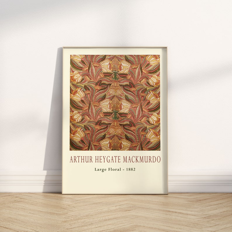 Arthur Heygate Mackmurdo Large Floral 1882. Fine Art Print. Premium ...