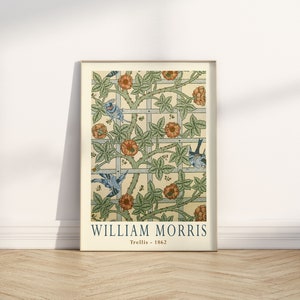 William Morris Trellis Vintage Wallpaper. Remastered Art Print of This ...
