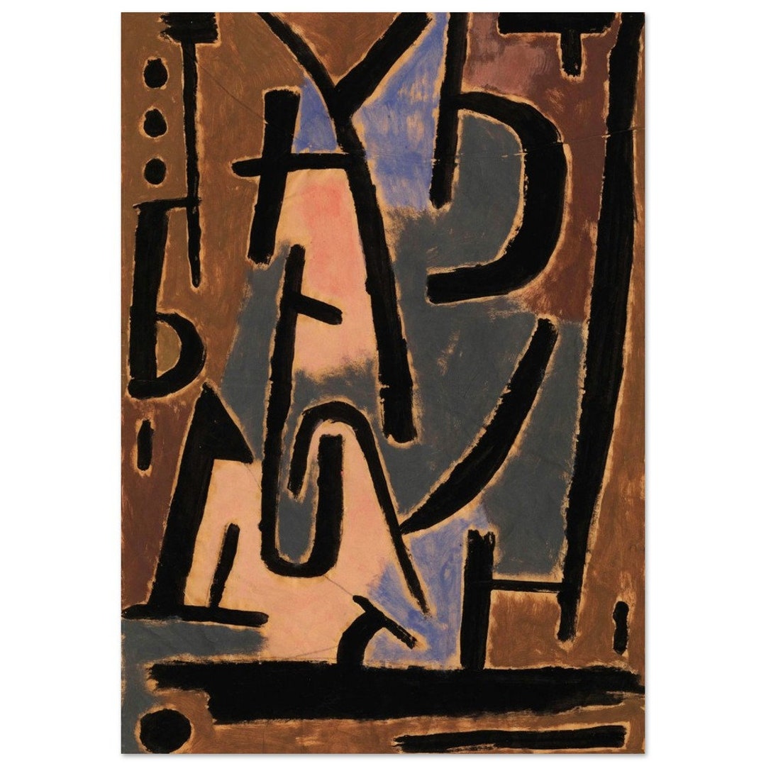 Paul Klee Bedrohliche Zeichen Threatening Signs . Abstract Painting ...