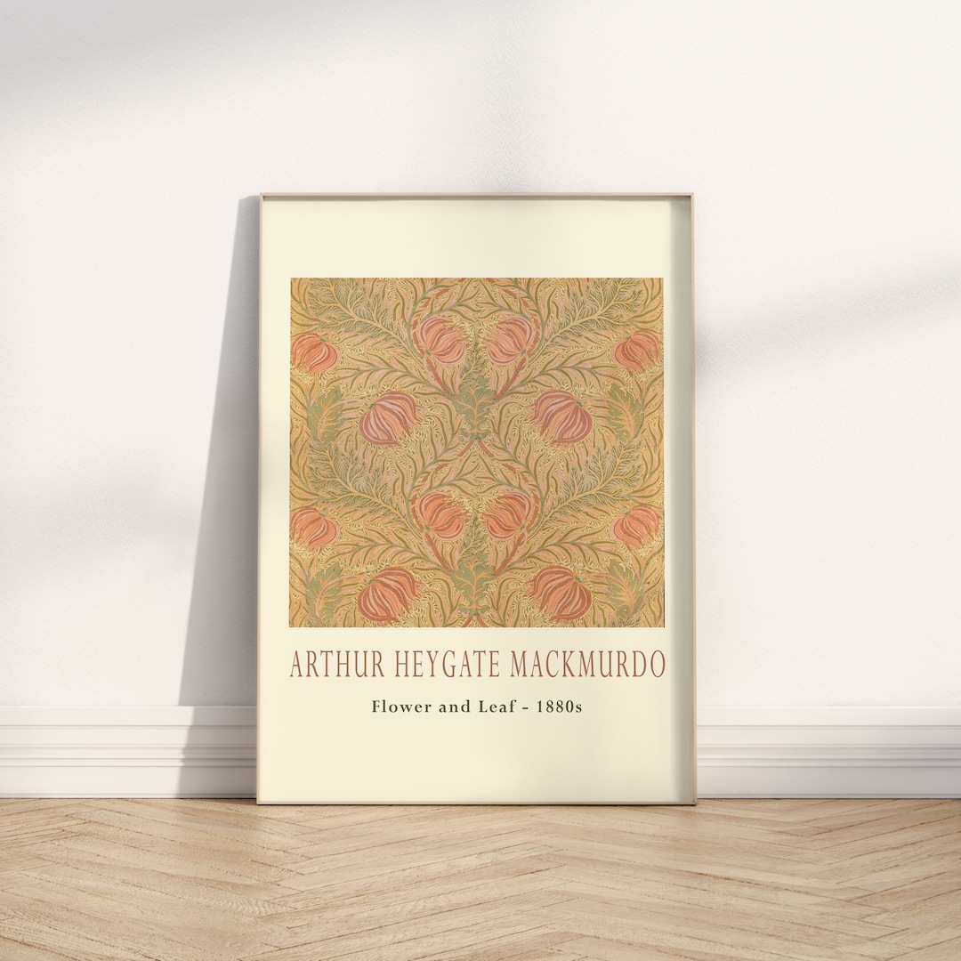 Arthur Heygate Mackmurdo Flower and Leaf. Fine Art Print. Premium Matte ...