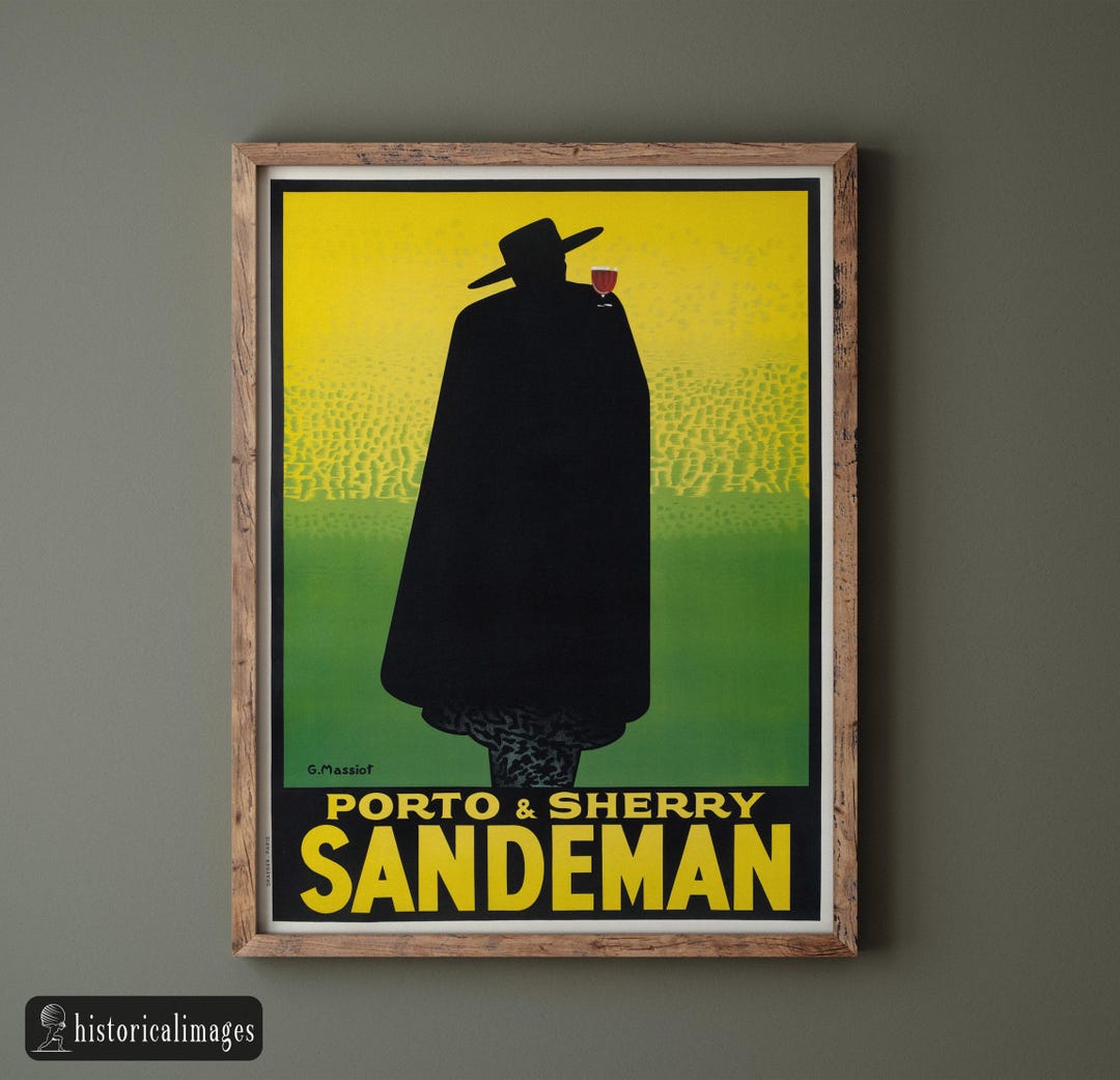 Sandeman Porto Sherry Vintage Advertising Fine Art Print Repro. Wall ...