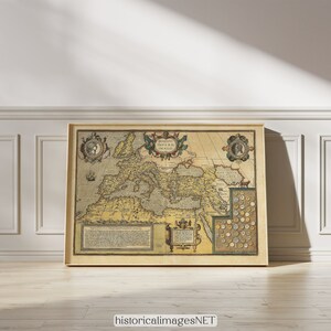 Old Map of the Roman Empire . Poster Vintage Reproduction of a Map of ...