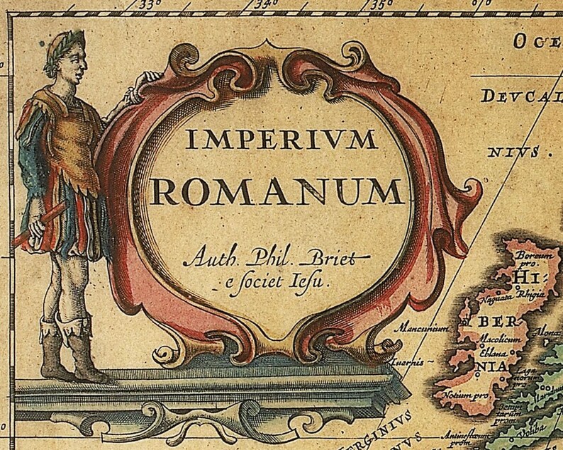 The Roman Empire Ancient Map of the XVII Century. Vintage Map ...