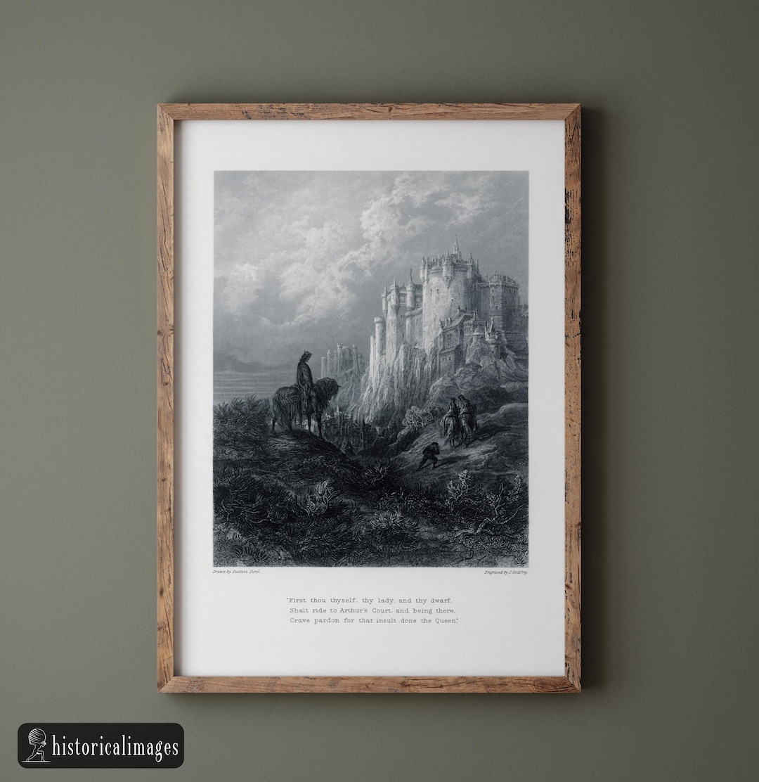 Gustave Dore Illustration of King Arthur Legend . Camelot . From the ...