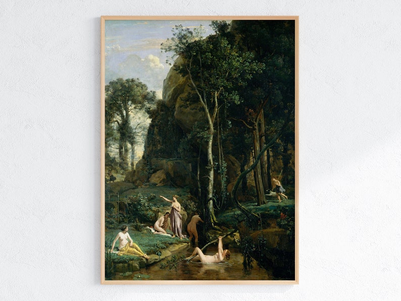 Diana and Actaeon Diana Surprised in Her Bath by Camille Corot 1836 ...