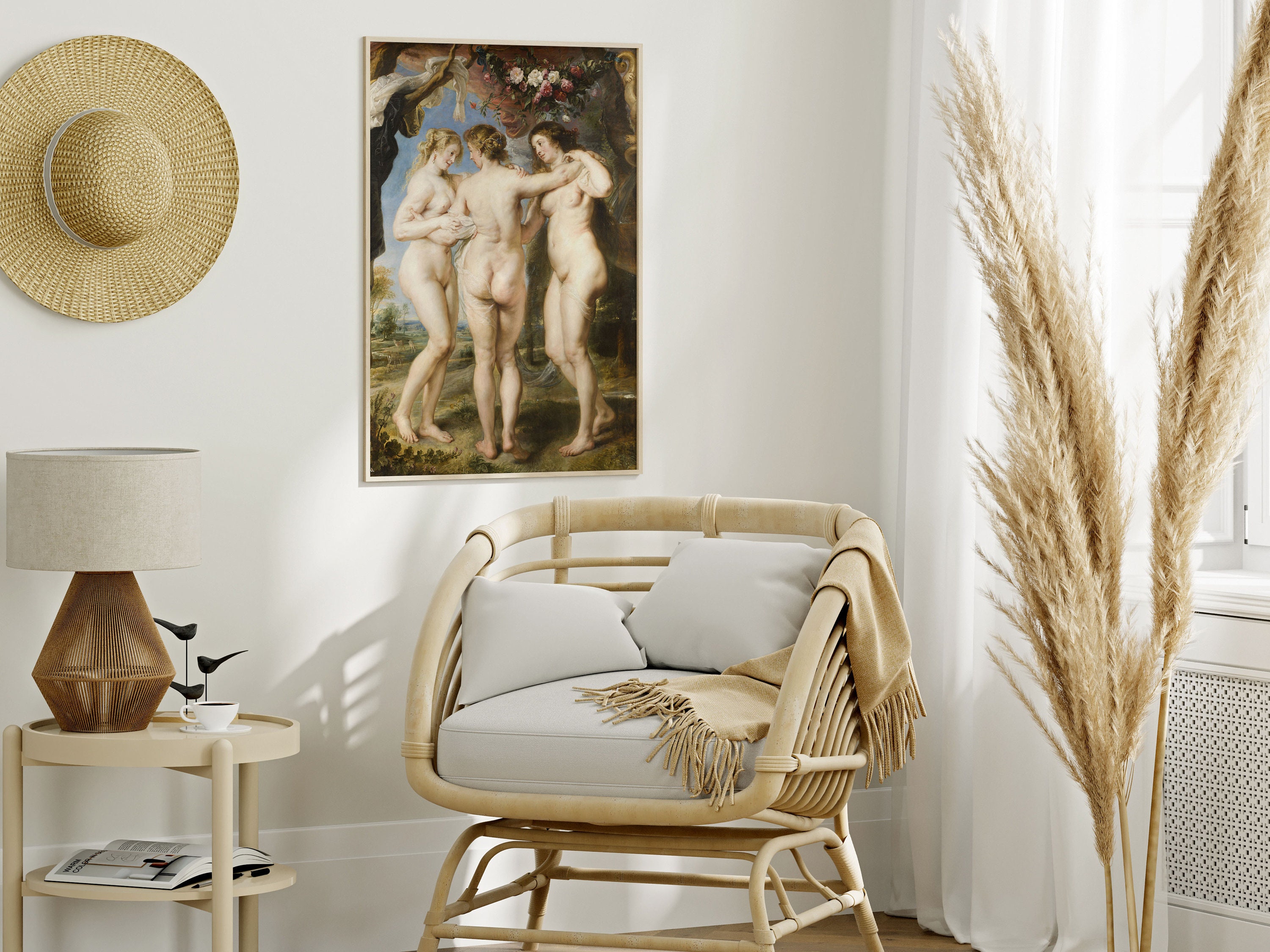 The Three Graces by Peter Paul Rubens Antique Painting. Wall Art Repro.fine Art Print. Premium ...