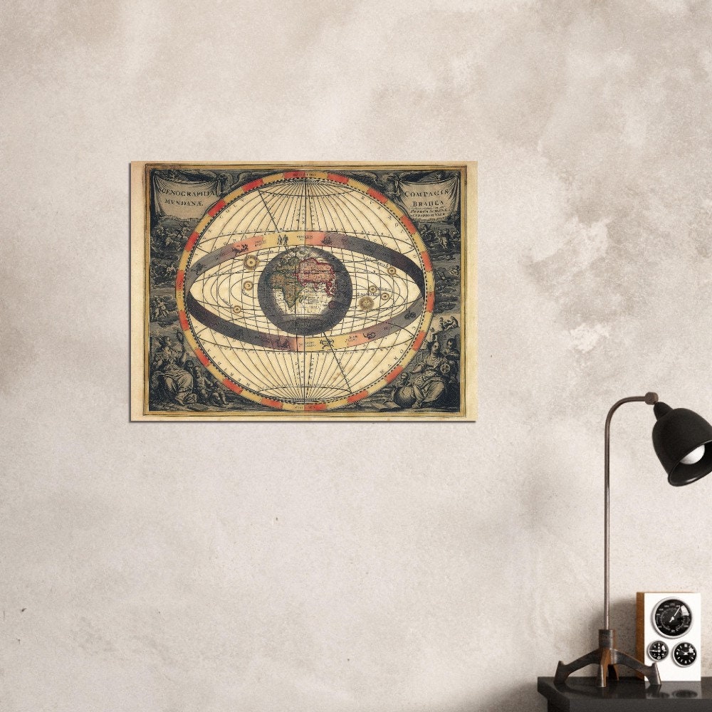 Vintage Planet Earth World Map. Antique Retro Universe - Etsy Canada