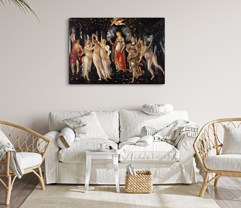 Canvas La Primavera Spring by Sandro Botticelli 1481-1482 Antique ...