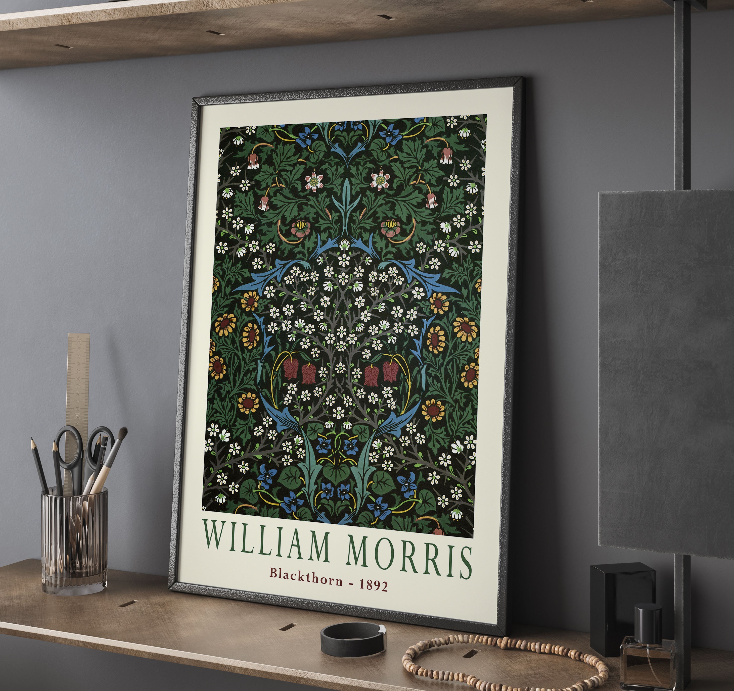 William Morris Blackthorn 1892. Vintage Remastered Wallpaper. Fine Art ...