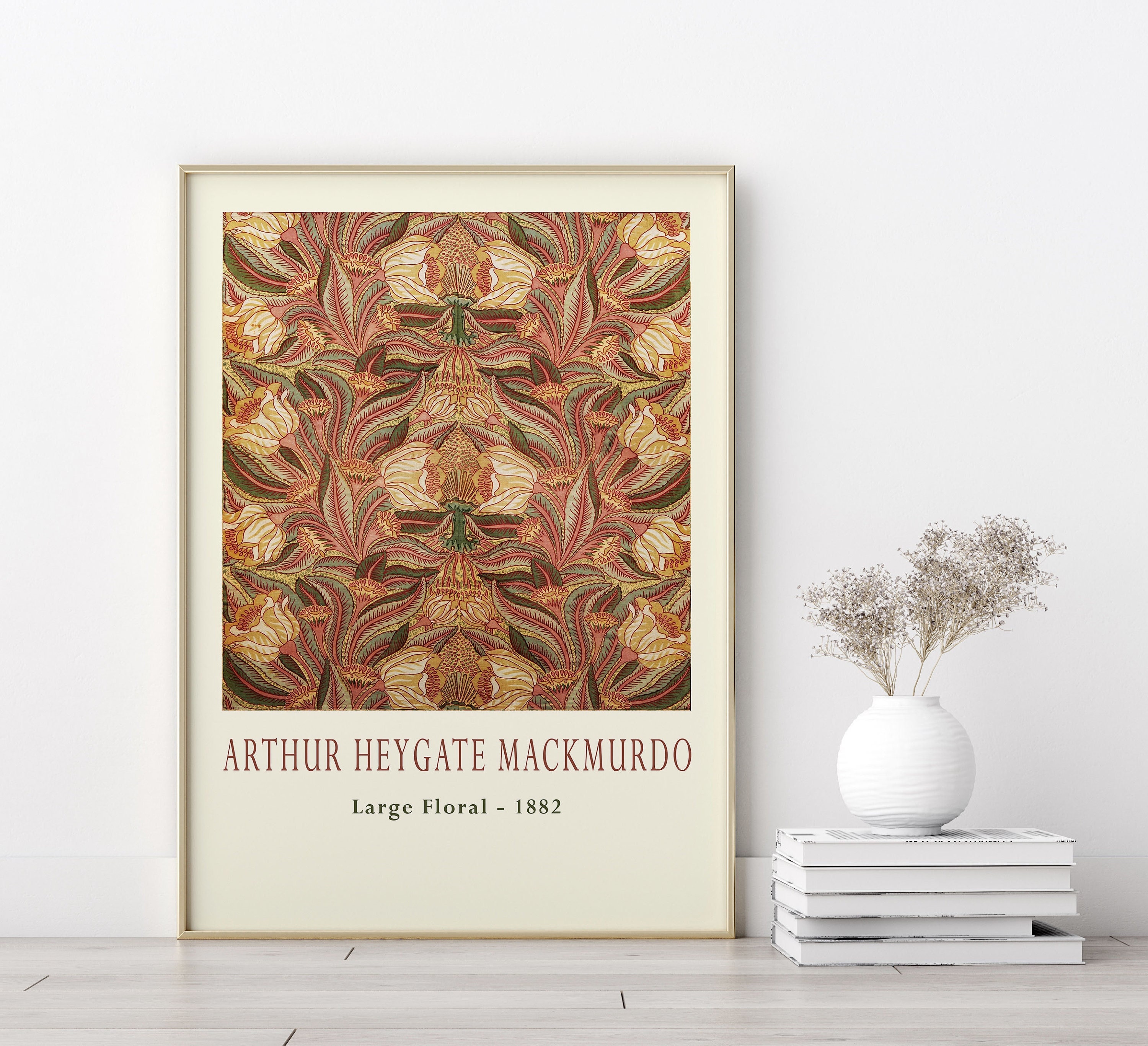 Arthur Heygate Mackmurdo Large Floral 1882. Fine Art Print. Premium ...
