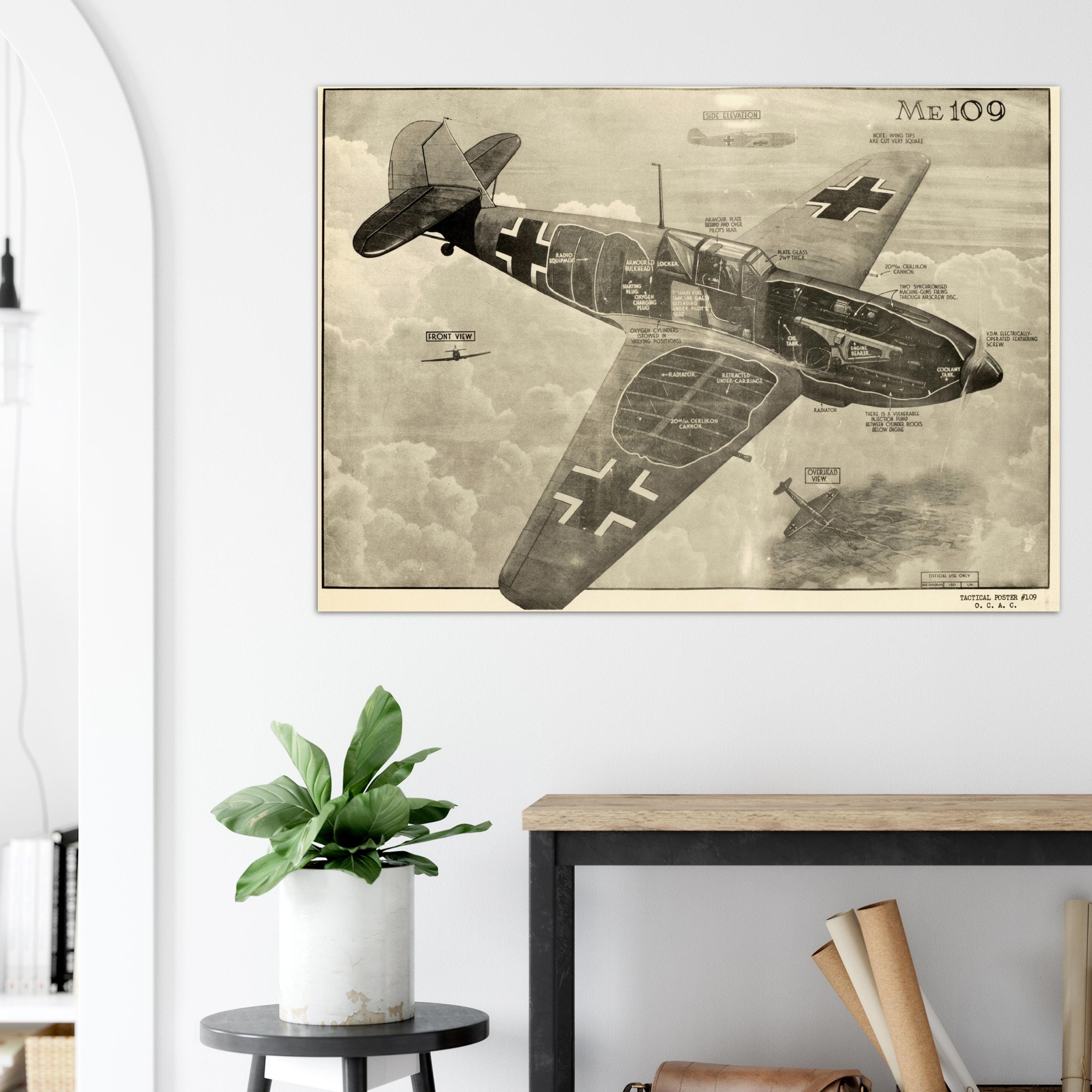 Messerschmitt Bf 109 Fighter Airplane II World War Fine Art ...