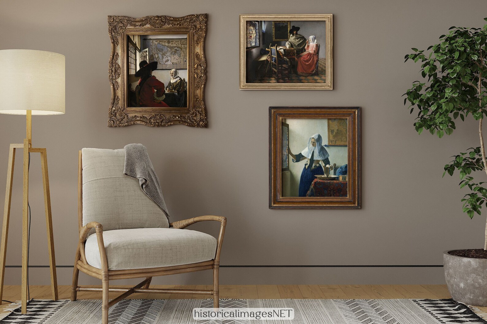 Johannes Vermeer Set of 6 Vintage Paintings DIGITAL DOWNLOADS. Original ...