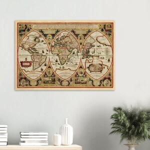 Ancient Old World Map of 1618. Fine Art Print. Remastered Poster ...