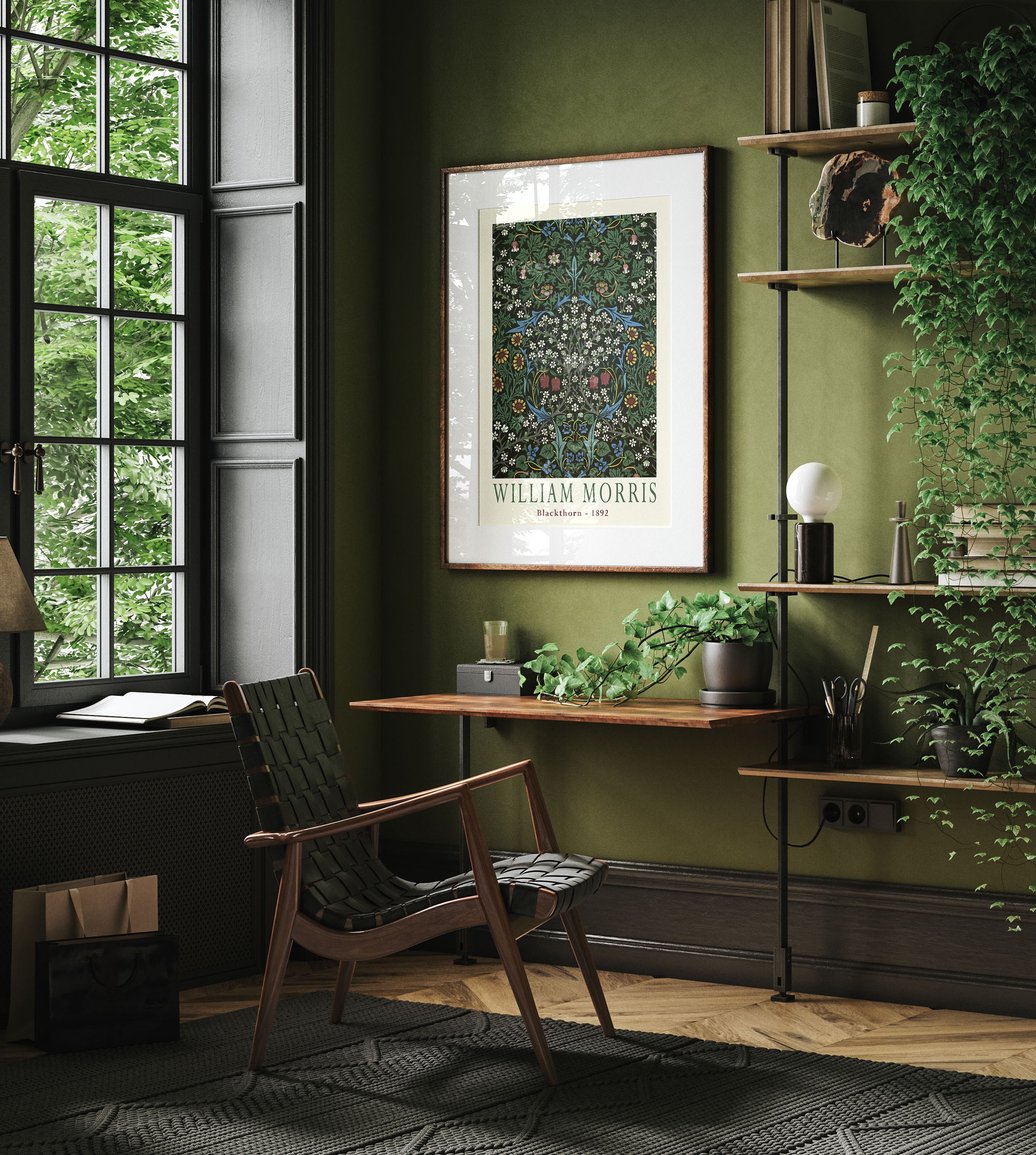 William Morris Blackthorn 1892. Vintage Remastered Wallpaper. Fine Art ...